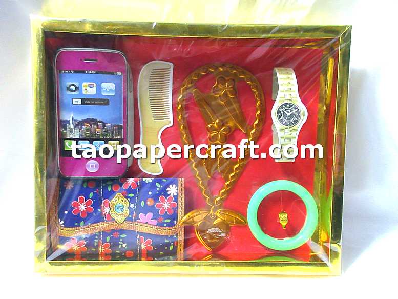 Jewellery and Accessory Shaped Joss Paper Box Set For Female 女珠寶和配飾祭祀用品 ...
